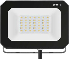 Led reflektor emos led reflektor simpo 30 w, černý, neutrální bílá