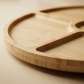 Kulatý otočný servírovací podnos GIRO, Ø 33 cm, bambus