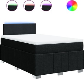 Box spring postel s matrací černá 120x190 cm textil 3289302