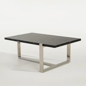 Konferenční stolek s mramorovou deskou ETYSTAN stříbrný
