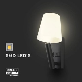 LED Solution Černé nástěnné LED svítidlo s USB/PD nabíjením 2W 240016