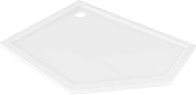 Mexen Flow pětiúhelníková sprchová vanička slim levá 100 x 80 cm, bílý lesk - 46P108010L