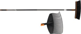 Set FISKARS QUIKFIT hrábě na listí + koště + násada 1016608 10713