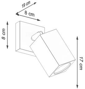 Sollux SL.1035 - Nástěnné bodové svítidlo KEKE 1xGU10/40W/230V dub