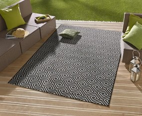 Hanse Home, Kusový koberec Meadow 102470 Black – na ven i na doma, 200x290, černobílá, chodba / předsíň