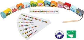 CUBIKA 14316 Navlékací dopravní prostředky - navlékací set - 13 dřevěn