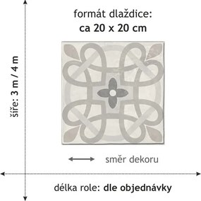 PVC podlaha - lino Livitex Retro 2794, na mieru, šíře 3m,4m, šedá, filc, chodba / predsieň, Beaulieu International Group