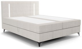 Jednolůžková postel 120 cm Ortega Comfort (světle šedá) (s roštem a matrací, s úl. prostorem) (s LED osvětlením). 1082701