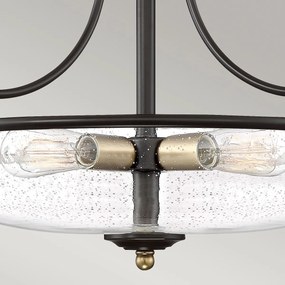 Stropní retro svítidlo Elstead Griffin SFM-C-PNAB bronz - mosaz