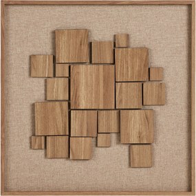 House Nordic Nástěnná dekorace GALA hnědá 60×60 cm 4991023