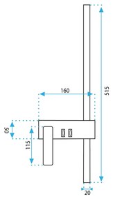 Toolight Toolight, LED nástěnné svítidlo 8W 4000K APP1439-W, černá-zlatá, OSW-02440