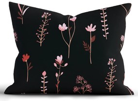 MK Lůžkoviny Bavlněný povlak na polštář Renforcé 70 x 90 cm - Vlčí máky černé