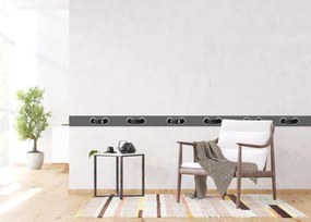 Samolepící bordura na zeď Šedý Pásek | 5 m x 13.8 cm | DWB8247