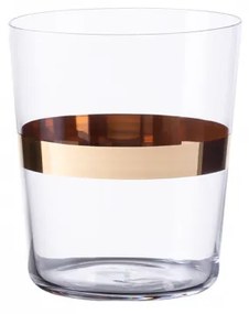 Poháry Tumbler s pruhem ve zlaté barvě 440 ml set 6 ks – 21st Century Glas Lunasol META Glass (322174)