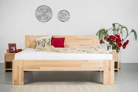 AHORN Dvoulůžková postel VENTO - Buk ROZMĚR: 140 x 190 cm