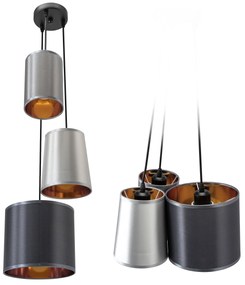 Toolight - Industriální závěsné svítidlo 3xE27 60W APP971-3cp, Bílá-šedá-černá, OSW-03212