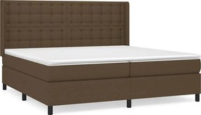 Box spring postel s matrací tmavě hnědá 200x200 cm textil 3131780