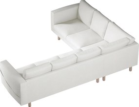 Potah na pohovku IKEA Norsborg rohová 5-místná barva krémová látka pletený vzor