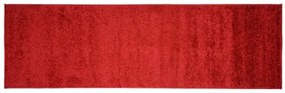 Koberec Běhoun Shaggy DELHI 7388A Jednobarevný červený Rozměr: 80x300 cm