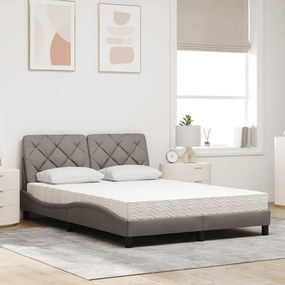 Postel s matrací taupe 140 x 200 cm textil 3310745