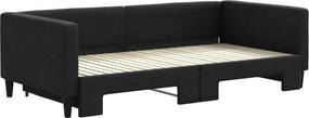 Válenda s přistýlkou černá 100 x 200 cm textil 3196585