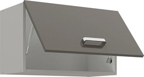 GREY gr | horní skříňka 60 GU-36 1F výklopná | 60 cm | světle šedá/tmavě šedá lesk