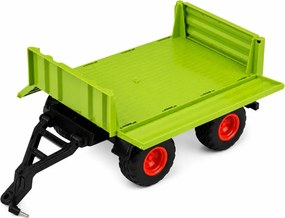 LEAN Toys Vysoký zemědělský traktor s vyklápěcím přívěsem, dálkově ovládaný RC v měřítku 1:16