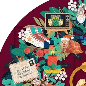 RIDLEY'S GAMES Kulaté puzzle Vánoční svátky / 1000 dílků / průměr 68 c