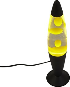 Lávová lampa čirá se žlutým voskem včetně LED - Molten Lava