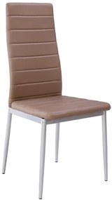 Jídelní židle Zita, šedo-hnědá ekokůže