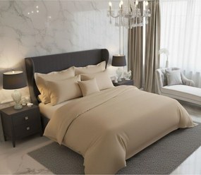 Saténové povlečení LUXURY COLLECTION béžové - 1x 140/220, 1x 70/90cm