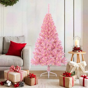 Umělý osvětlený vánoční stromeček Růžová 150 cm PVC 3397059