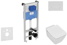 Ideal Standard ProSys - Set předstěnové instalace, klozetu a sedátka Strada II, tlačítka Oleas M1, Aquablade, SoftClose, chrom mat ProSys120M SP29