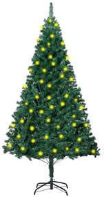 Umělý vánoční stromek s LED a silnými větvemi zelený 180 cm,  3077450 HangarStore.cz