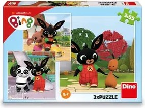 DINO Bing si hraje / 3 x 55 dílků  / od: 5 let