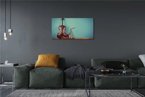 Obrazy na plátně housle trubka 120x60 cm