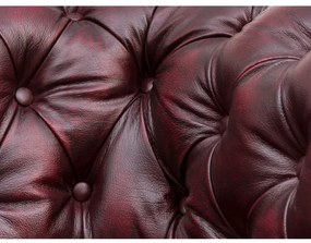 Dvoumístná pohovka z pravé kůže Chesterfield VI