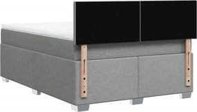 Box spring postel s matrací světle šedá 140 x 200 cm textil 3285904
