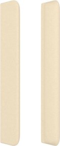 Čelo postele typu ušák krémové 83x16x118/128 cm textil 3119559