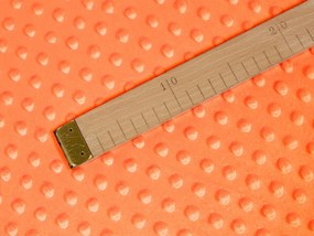 Biante Dětský povlak na polštář Minky 3D puntíky MKP-022 Oranžový 70 x 90 cm