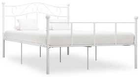 Rám postele bílý kov 160 x 200 cm - Default Title