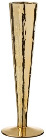 Zlatá sklenička na šampaňské Glass golden - Ø 7*23 cm