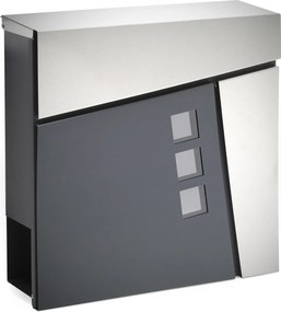 Poštovní schránka Wiltec – 370 × 105 × 370 mm, antracitová (60545)