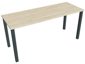 Stůl pracovní rovný 160 cm hl. 60 cm - Hobis Uni UE 1600 Dekor stolové desky: akát, Barva nohou: černá