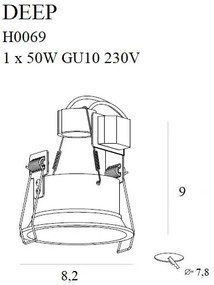 Maxlight H0069 DEEP Zápustné svítidlo GU10, bílé