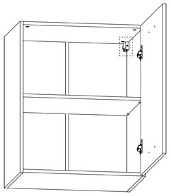 LANGEN ap | horní skříňka G60G | push open | UNI provedení | artisan