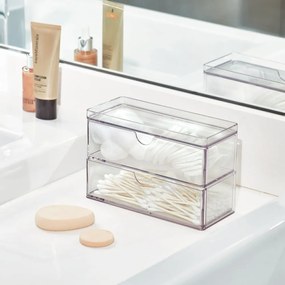 Koupelnový organizér na vatové tampony Crystalline – iDesign/The Home Edit
