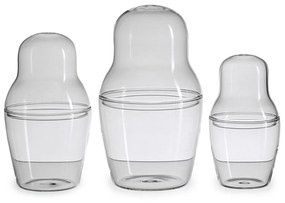 Qubus designové dózy Matroska Set Glass