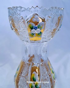 Váza GL se zlatem a smaltem 18 cm