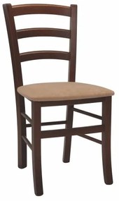 Stima Dřevěná jídelní židle PAYSANE LÁTKA | Odstín: buk,Sedák: bolton new arancio 1